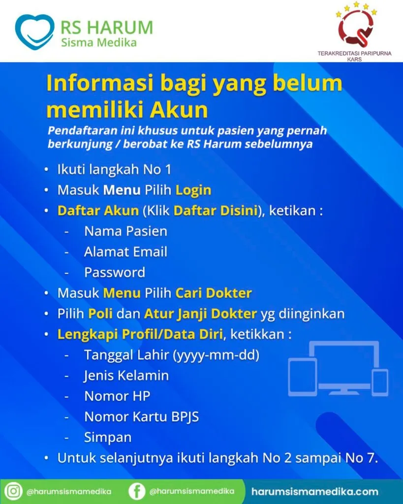 Pendaftaran Antrian Online Pasien - RS Harum Sisma Medika