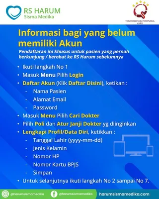 Pendaftaran Antrian Online Pasien - RS Harum Sisma Medika